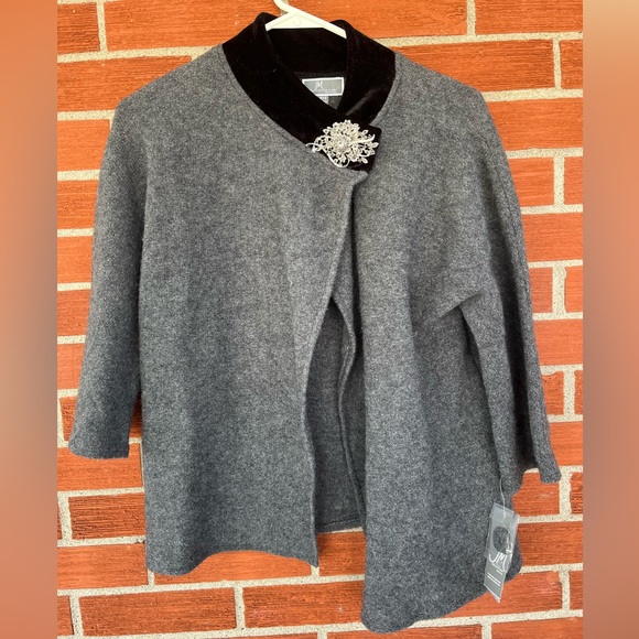 JM Collection | Sweaters | Jm Collection Wool Embellished Topper ...
